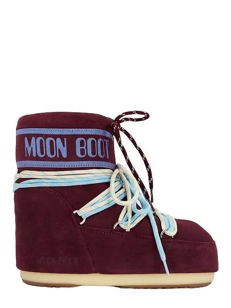 Moon Boot Icon Low Laces Boot - Burgundy