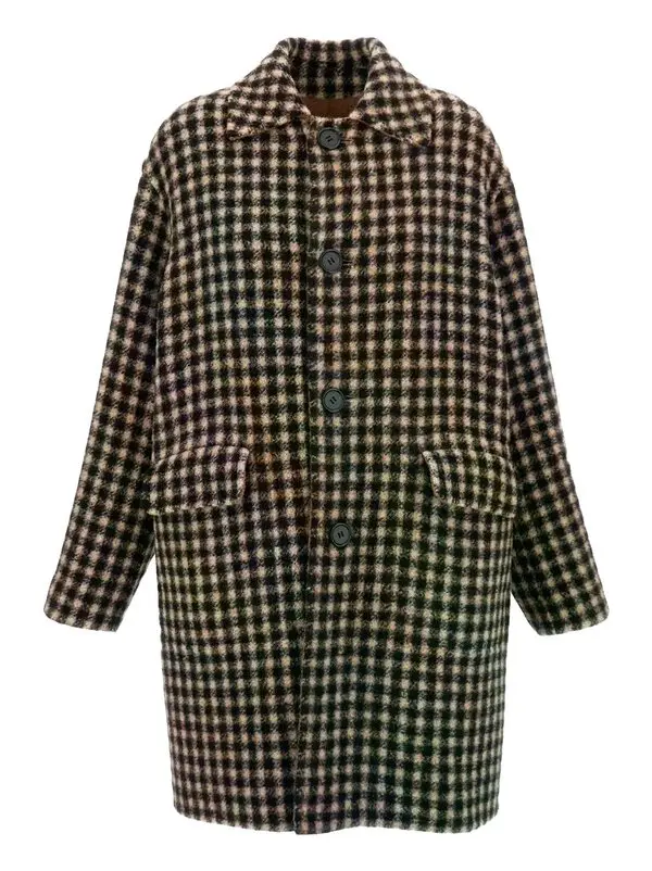 NANNA PAUSE Dorian Checked Coat - Neutrals