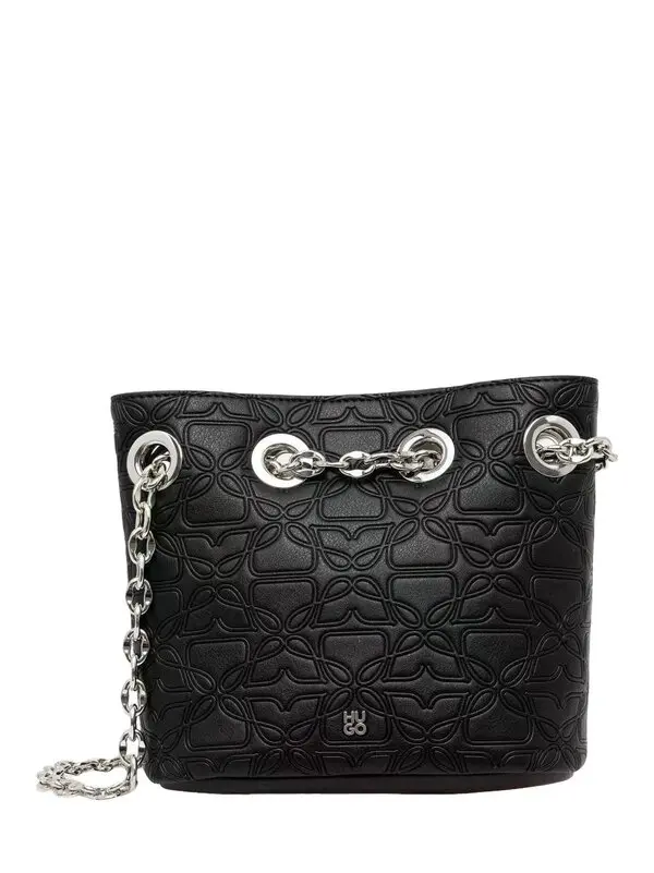 Hugo Chain-strap Crossbody Bag - Black