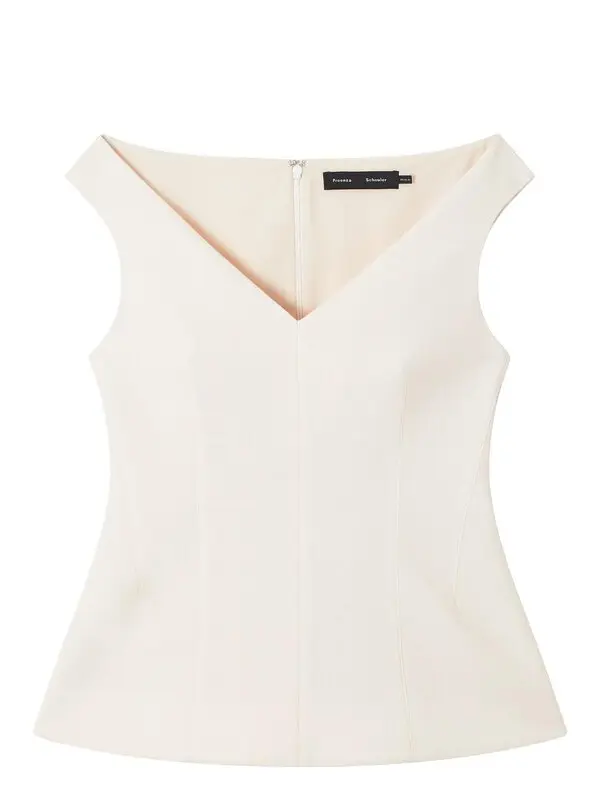 Proenza Schouler Mariam Scuba Top - Off White