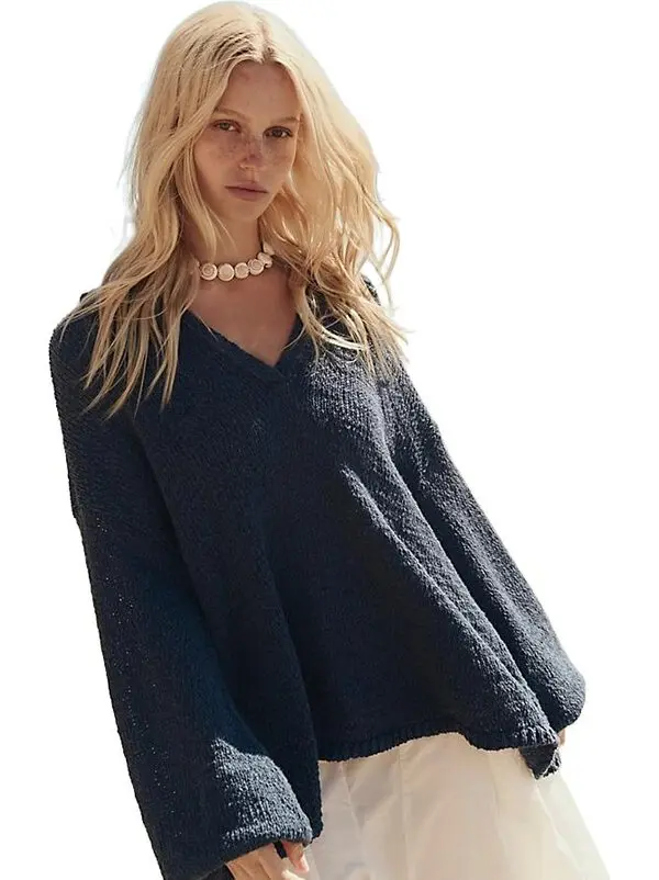 Free People Ren Sweater Pullover - Darkest Night