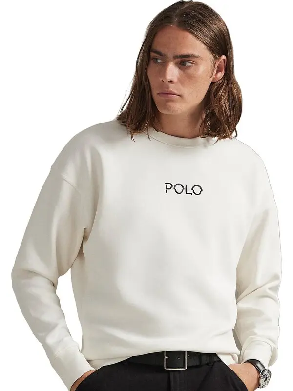 Ralph Lauren Relaxed Fit Logo Double-knit Sweatshirt - Deckwash White