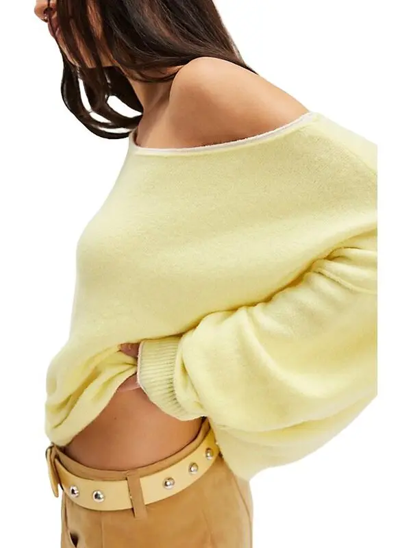 Free People See Me Softspun Pullover - Wax Daisy