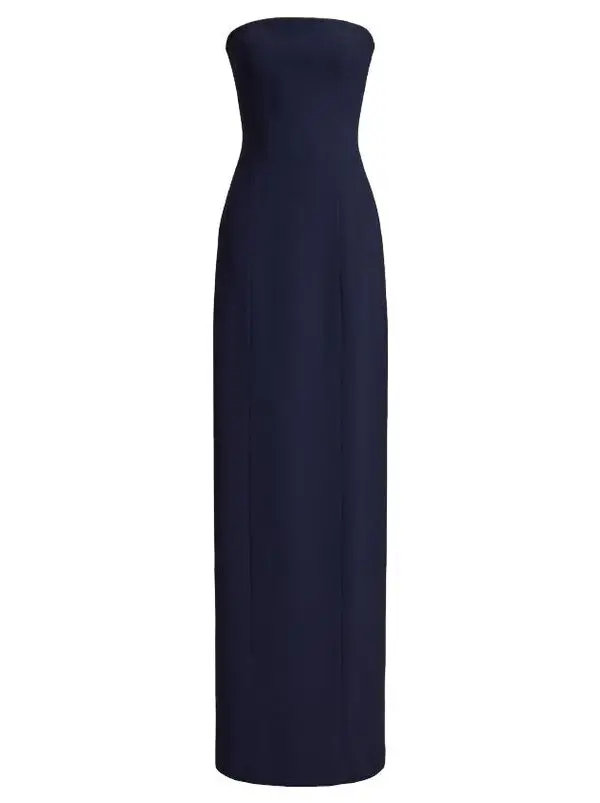 Ralph Lauren Shelly Silk Cady Evening Dress - Icon Navy