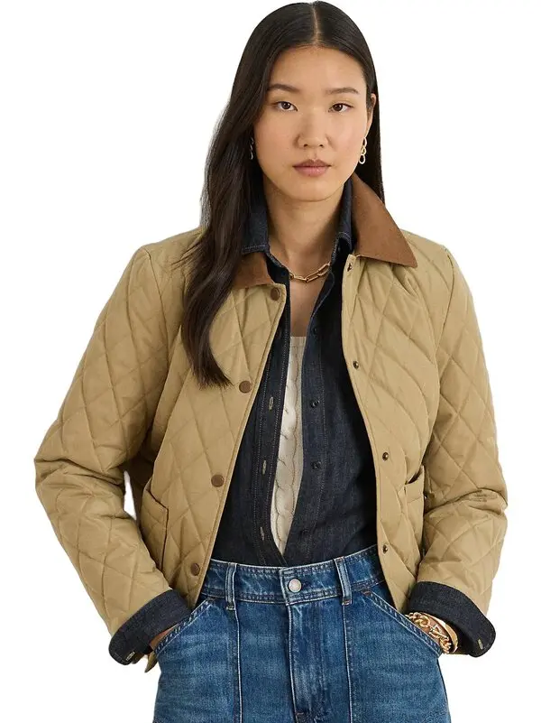 Ralph Lauren Diamond-quilted Barn Jacket - Birch Tan