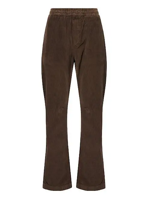 7 For All Mankind Drawstring-waist Straight-leg Corduroy Trousers - Corduroy Dark Olive