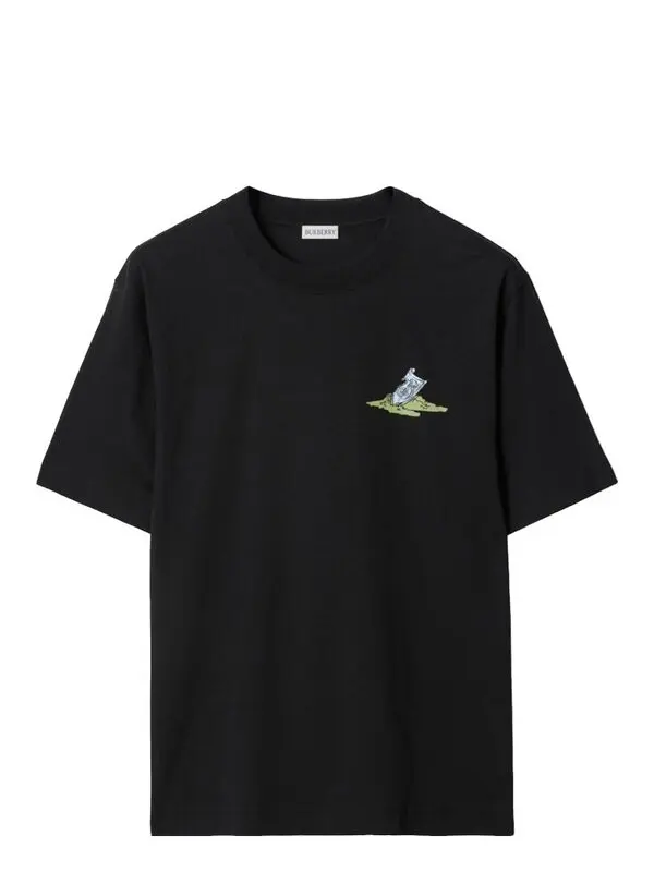 Burberry Sleeping Knight Cotton T-shirt - Black