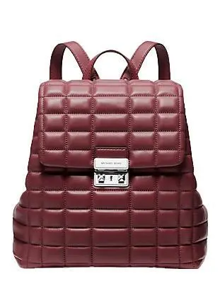 Michael Kors Tribeca Small Quilted Leather Backpack - Red