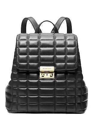 Michael Kors Tribeca Small Quilted Leather Backpack - Black