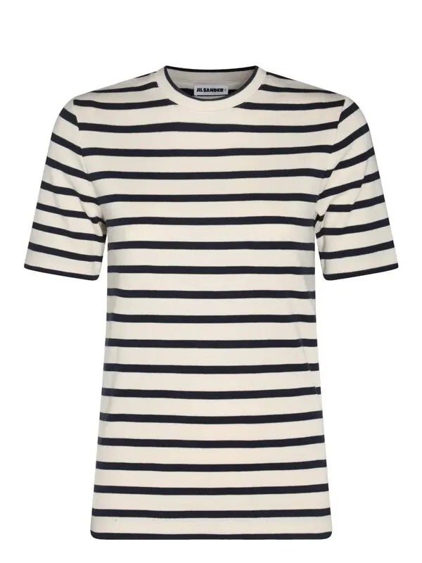JIL SANDER Striped Cotton T-shirt - Mariniere