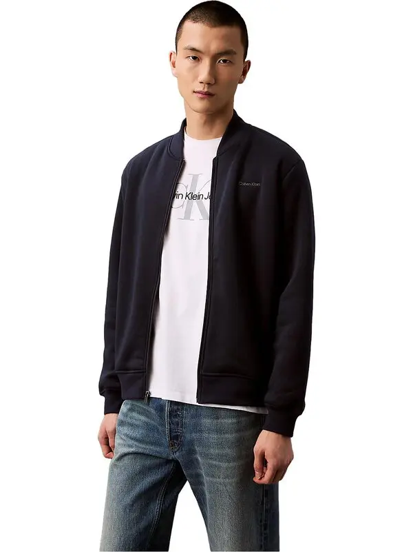 Calvin Klein Bonded Sherpa Bomber Jacket - Dark Sapphire
