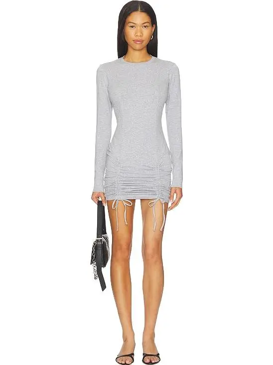 FLEUR DU MAL Riley Long Sleeve Dress - Grey
