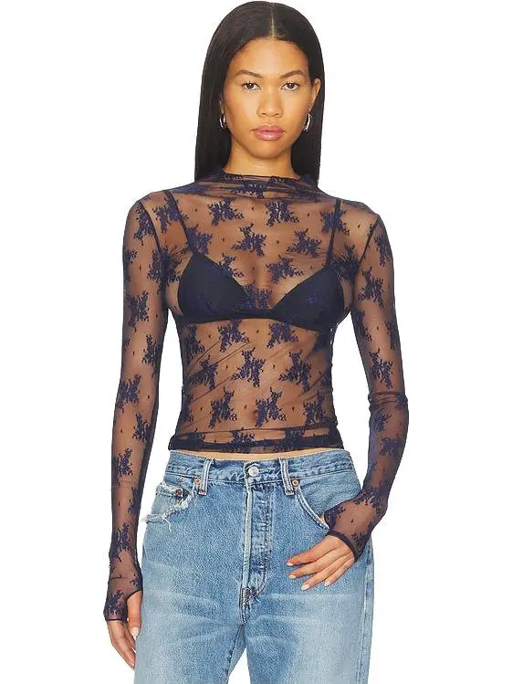 Free People Lady Lux Layering Top - Navy