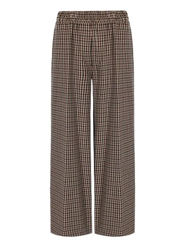 Max Mara Ebe Houndstooth Trousers - Brown