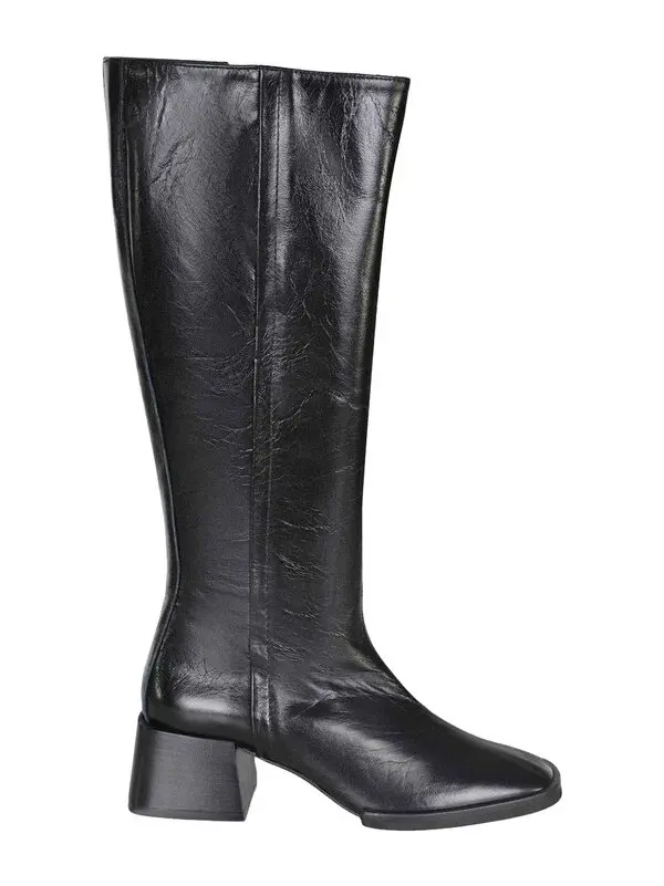 POEVE Leather Knee High Boots - Black