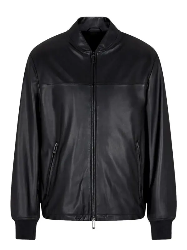 Emporio Armani Leather Jacket - Black