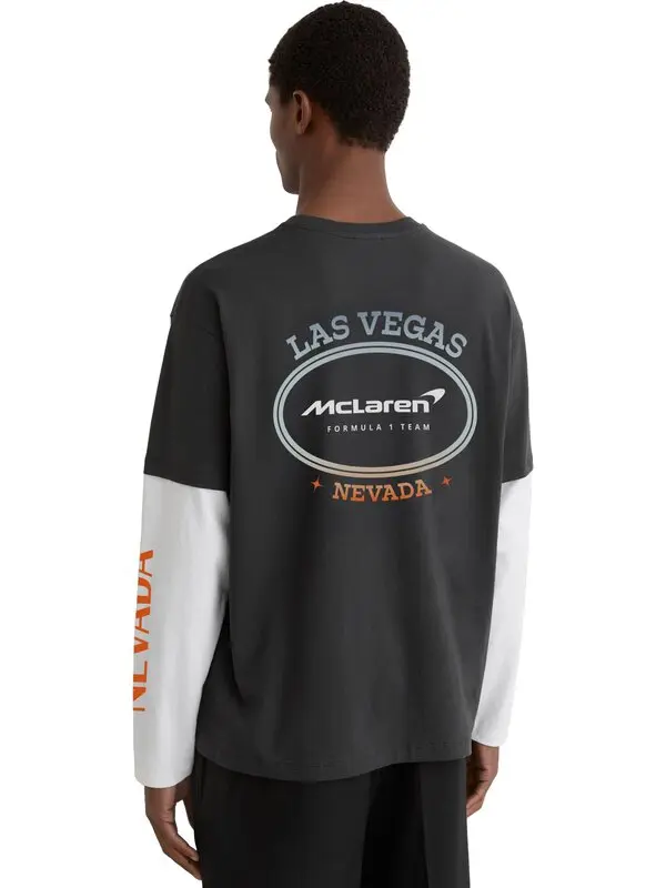 REISS X Mclaren F1 Team Woody Mclaren F1 Team Las Vegas T-shirt Fit - Black