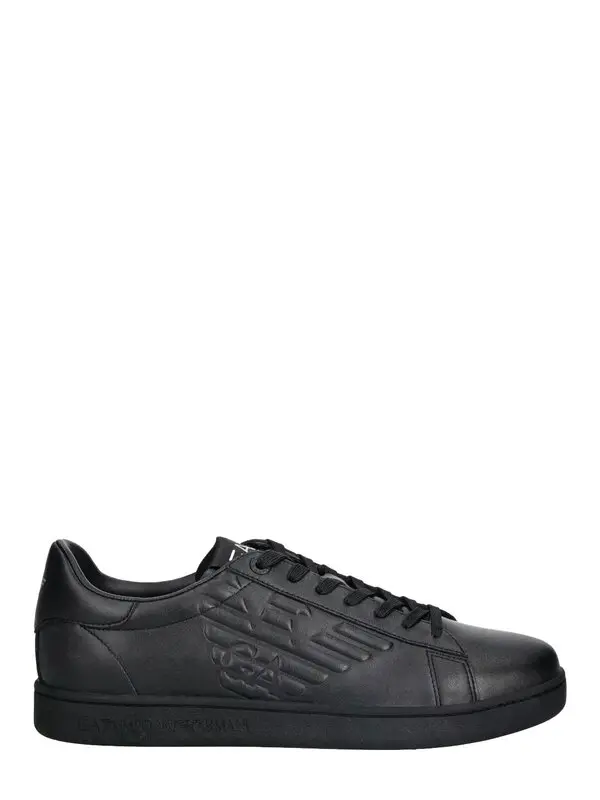 Emporio Armani Logo-detail Lace-up Sneakers - Black