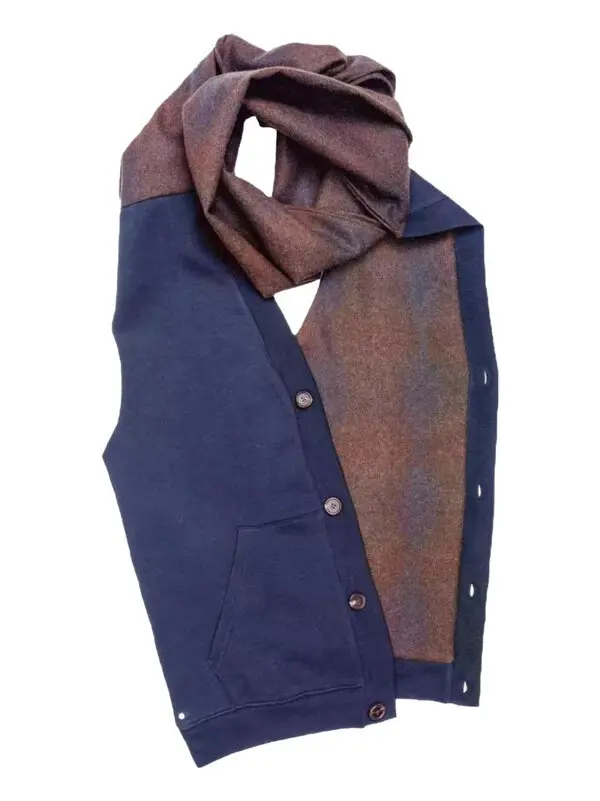 BLESS Buttoned Scarf - Blue
