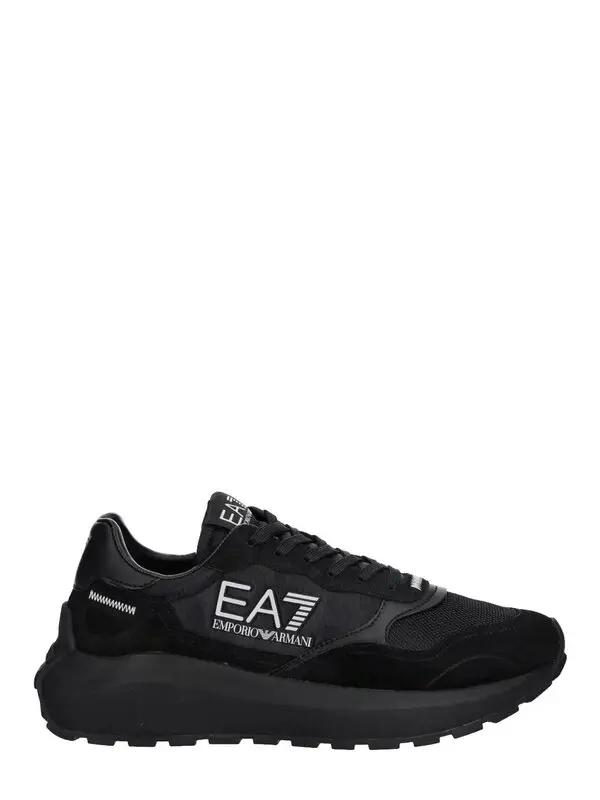 Emporio Armani Logo Detail Sneakers - Black
