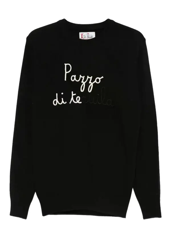 MC2 SAINT BARTH Embroidered Sweater - Black