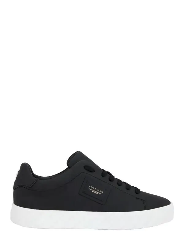 Philipp Plein Logo-plaque Leather Sneakers - Black