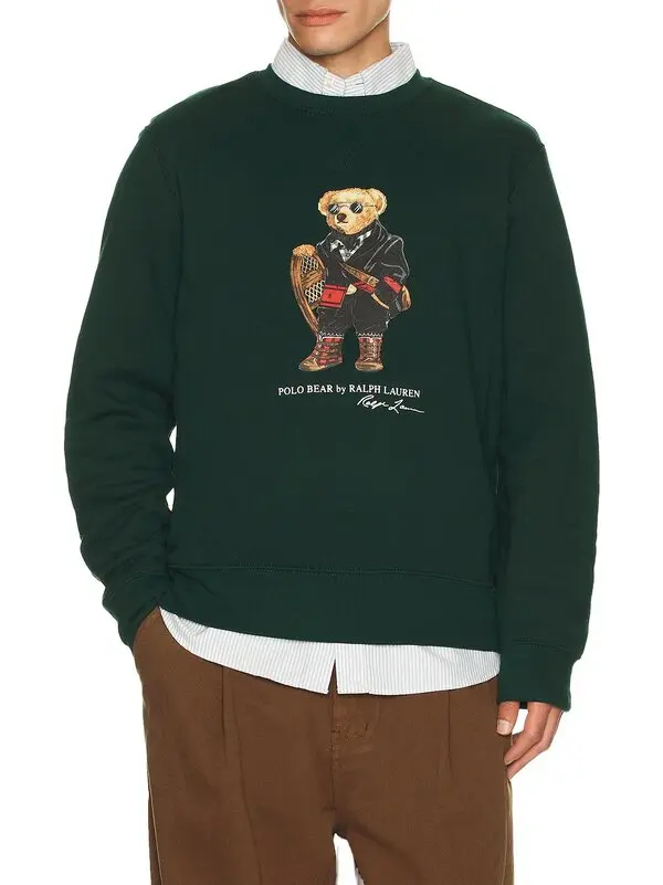 Polo Ralph Lauren Holiday Bear Crewneck Sweatshirt - Moss Agate