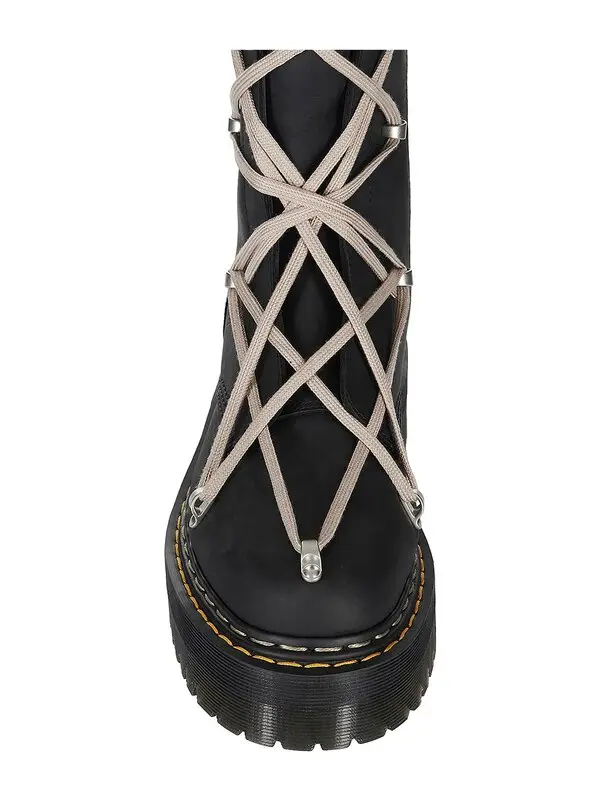 Rick Owens X Dr. Martens 1b60 Quad Sole Pentacle Boots - Black