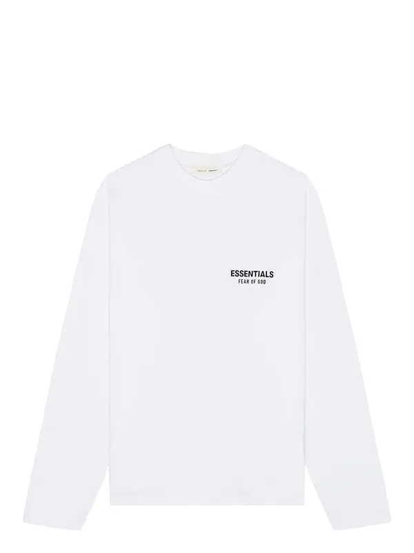 Fear Of God Classic Long Sleeve Tee In White - Bright White