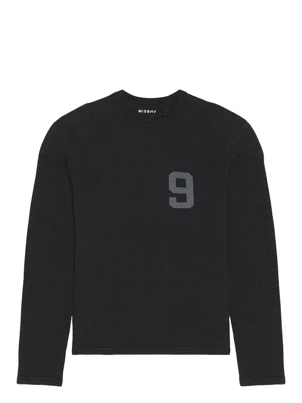 MISBHV 9 Padded Waffle Long Sleeve Tee - Black