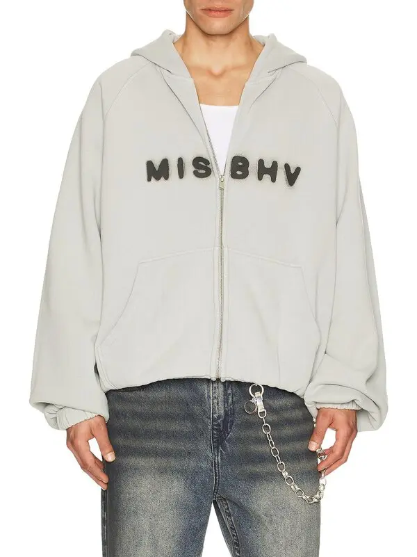 MISBHV Community Zipped Hoodie - Light Grey