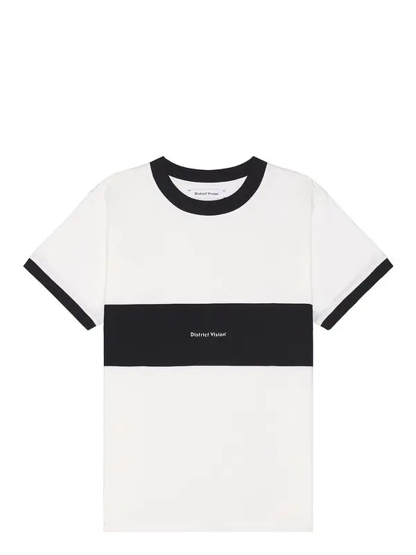 DISTRICT VISION Japan Cotton Tee In White - Vintage White & Black
