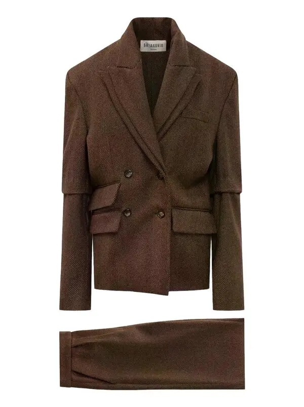 BATAKOVIC BELGRADE Valerie Double-breasted Suit - Brown