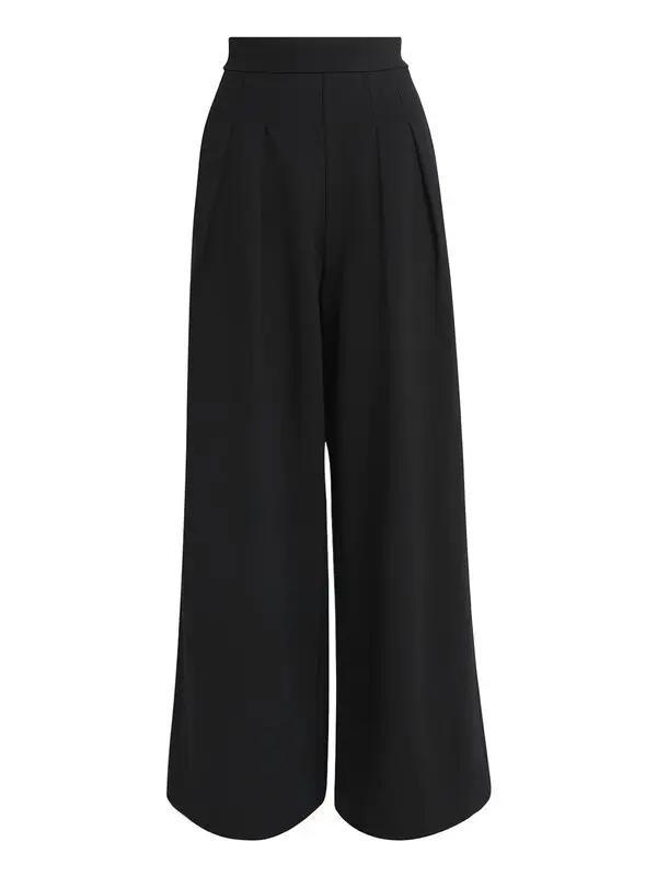 ME+EM Jersey Wide-leg Trousers - Black