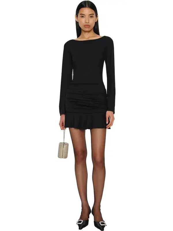REFORMATION Brielle Knit Mini Dress - Black