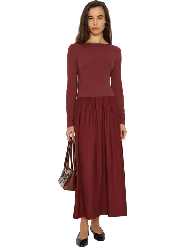 REFORMATION Abel Knit Midi Dress - Red