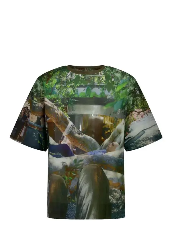 BLESS Holiday Jungle Print T-shirt - Green