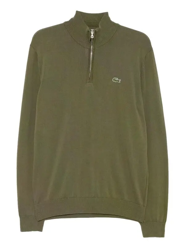 Lacoste Cotton High-neck Jumper - Green
