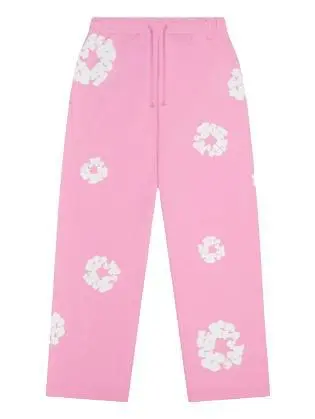 DENIM TEARS Cotton Wreath Baggy Sweatpants - Pink