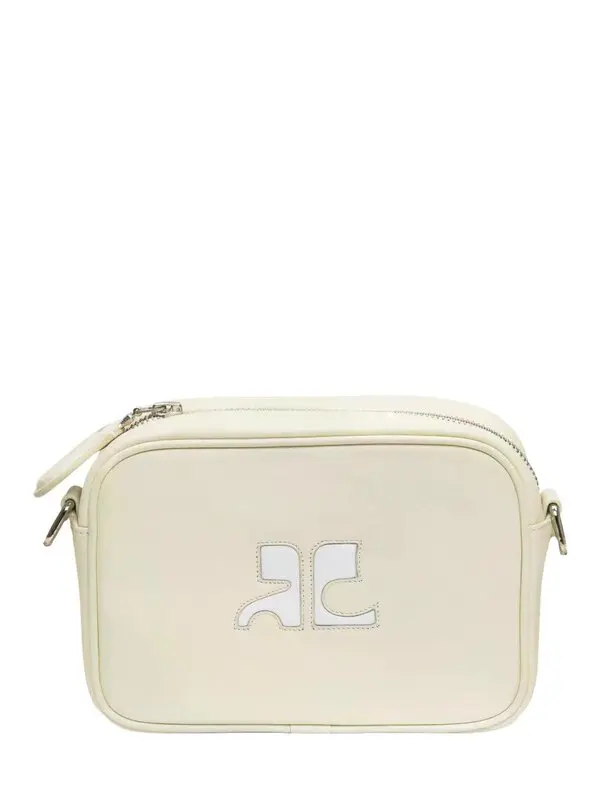 COURREGES Logo-detail Shoulder Bag - Neutrals