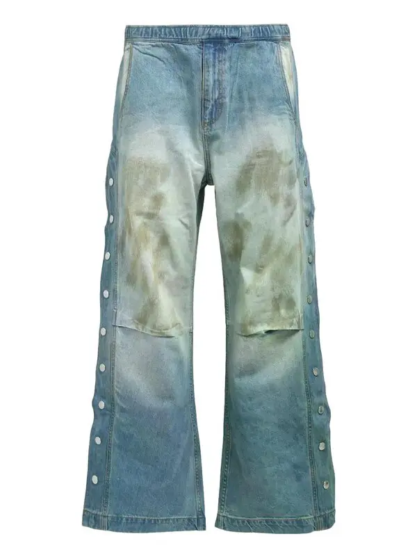 BREATH Button-embellished Jeans - Blue