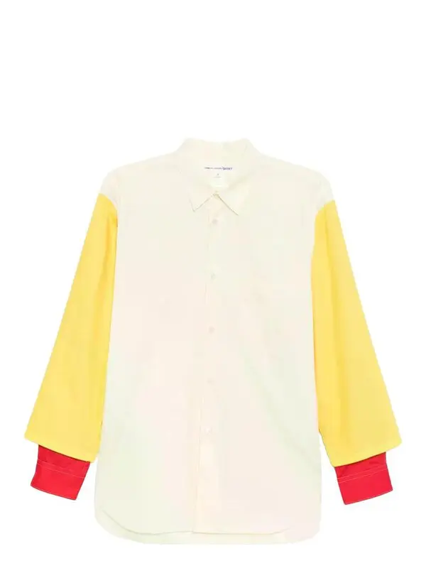 Comme Des Garçons Colour-block Pocket Shirt - Yellow