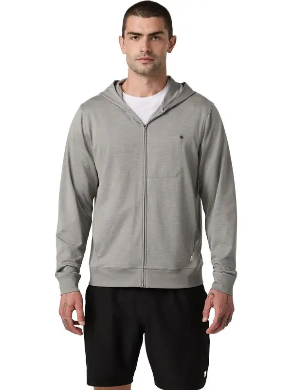 Vuori Ponto Full Zip Hoodie - Driftwood Heather