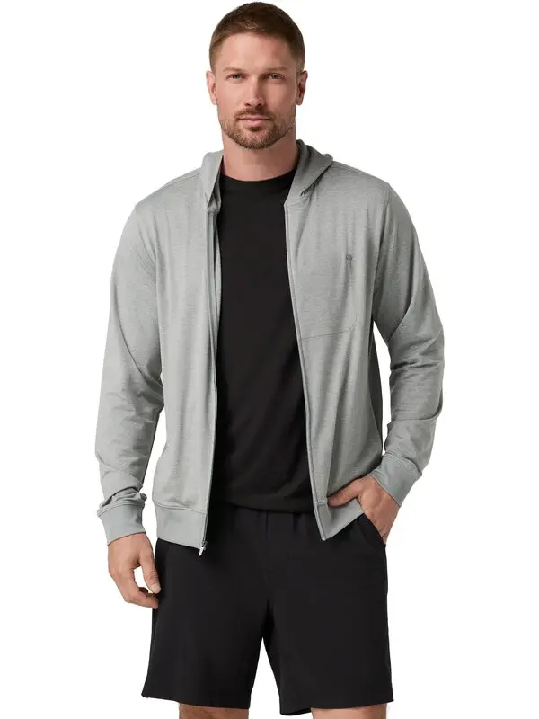 Vuori Ponto Full Zip Hoodie - Slate Rock Heather