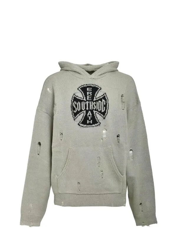 BREATH Logo-embellished Hoodie - Grey