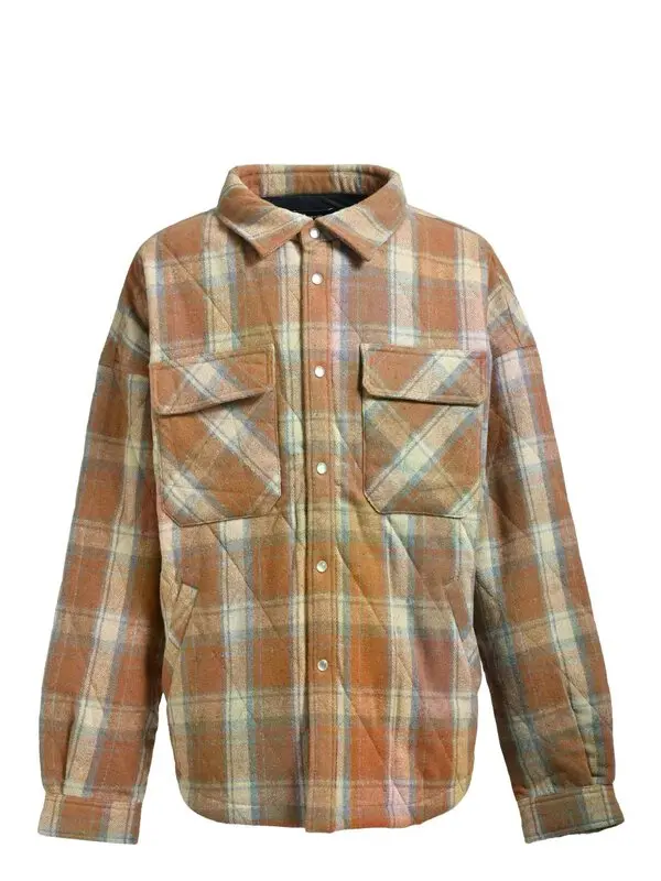 BREATH Checked-pattern Shirt - Brown