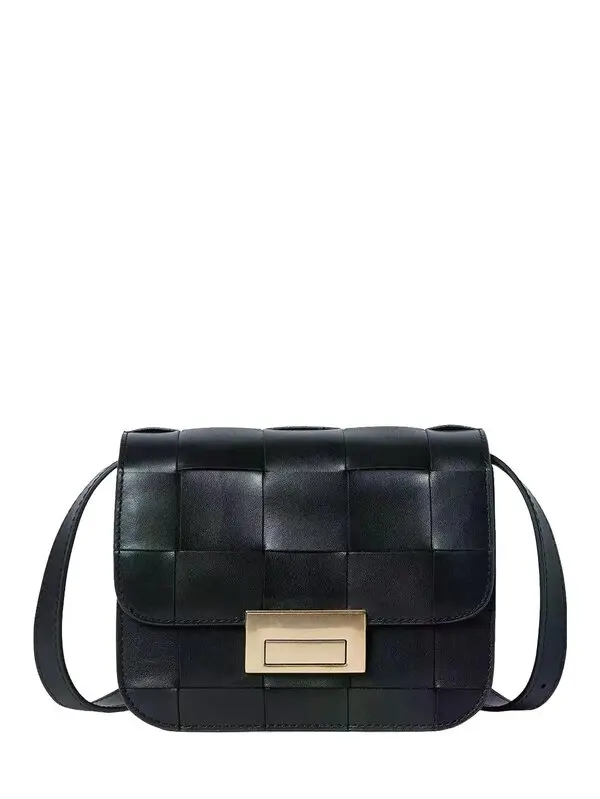 LOEFFLER RANDALL Woven Crossbody Bag - Black