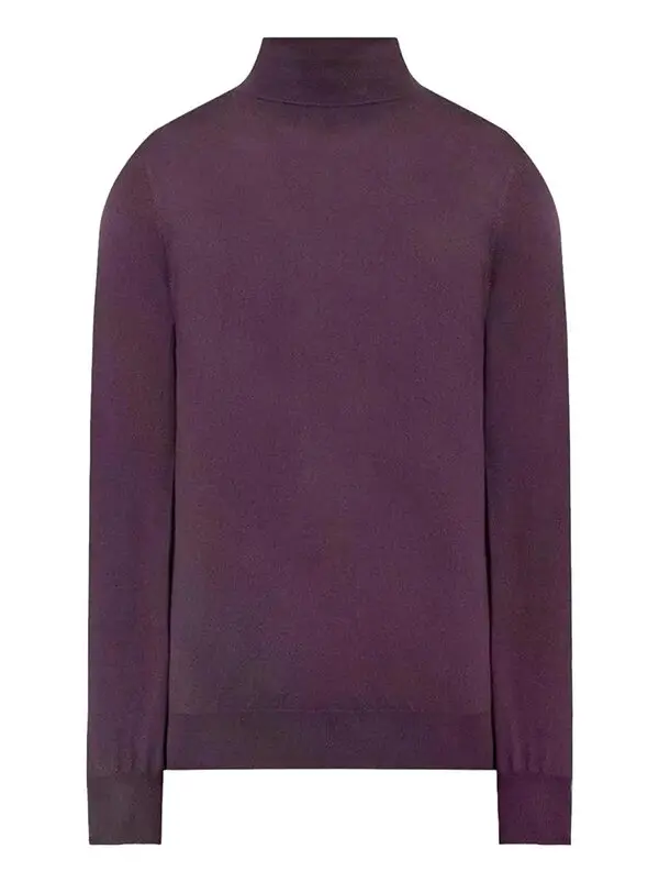 Brunello Cucinelli Cashmere Roll Neck Sweater - Purple