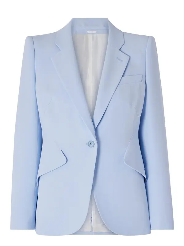 Alexander McQueen Crepe Blazer - Blue