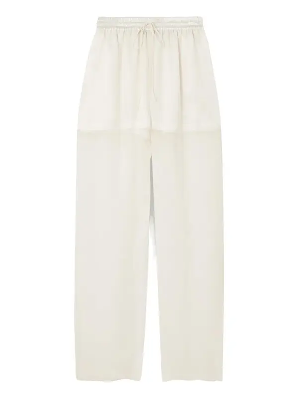 Sharon Wauchob Tuileries Satin-trimmed Silk-tulle Pants - White